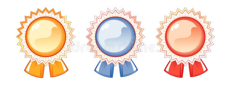 Set of Labels of the Awards, Three Colors Stock Vector - Illustration ...