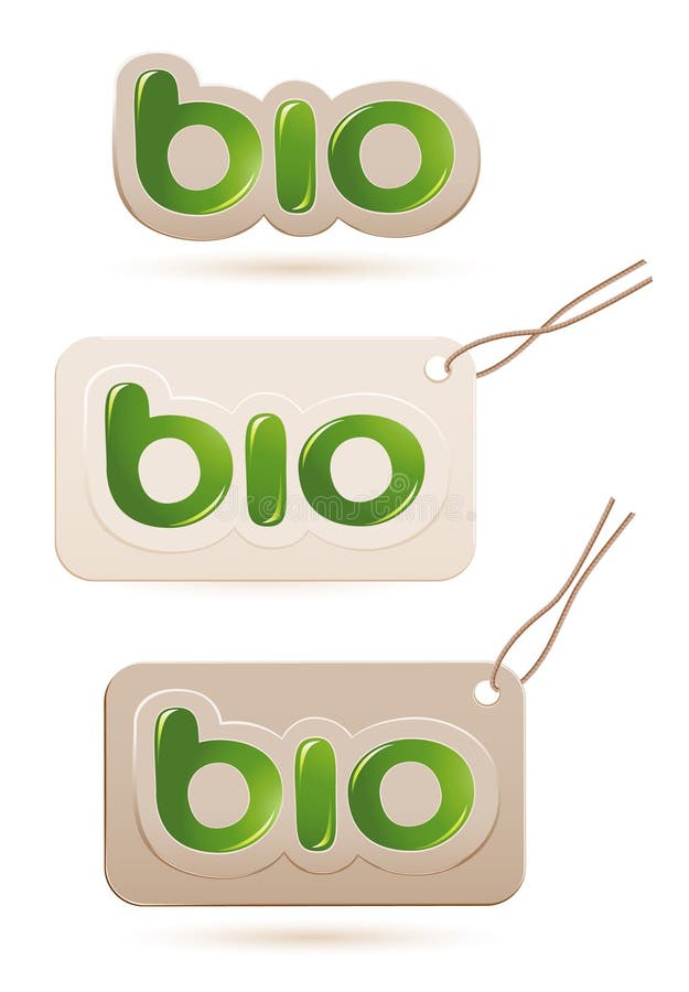 Label bio sign with leafs stock vector. Illustration of presentation ...