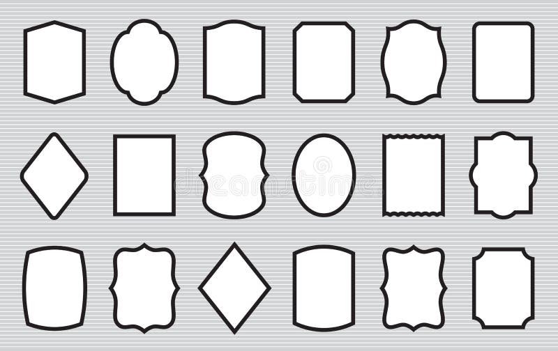 Set of Product Label Templates. Different Shapes Stock Vector ...