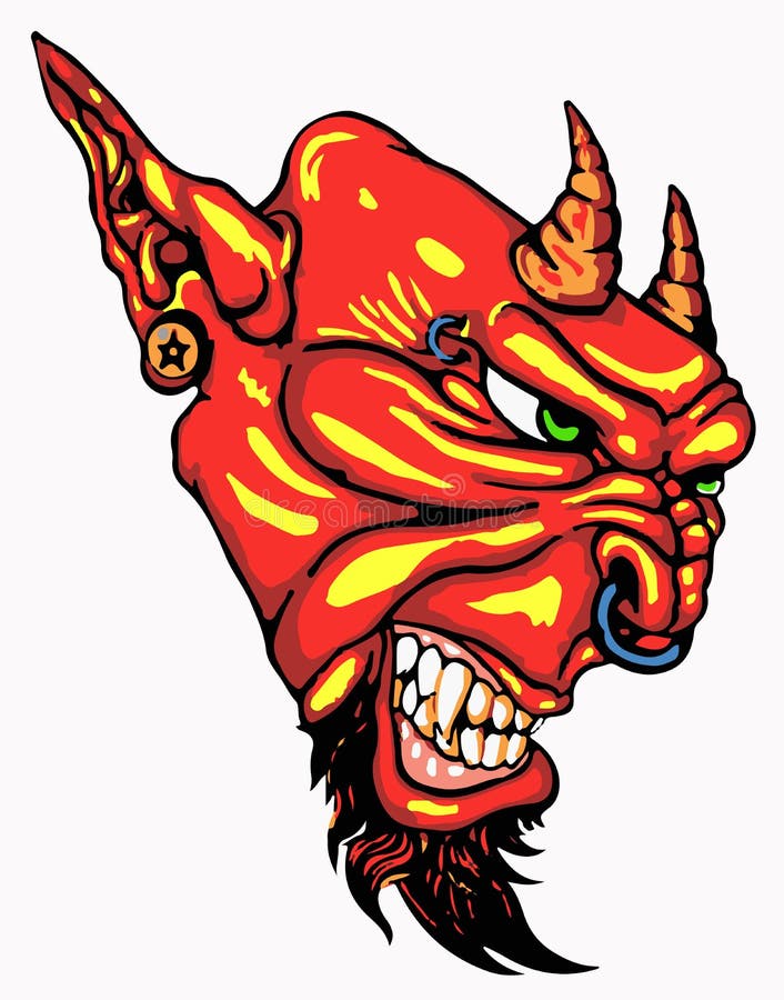 Devil Newskool Tattoo Set. Set of Labels and Elements. Vector Set ...