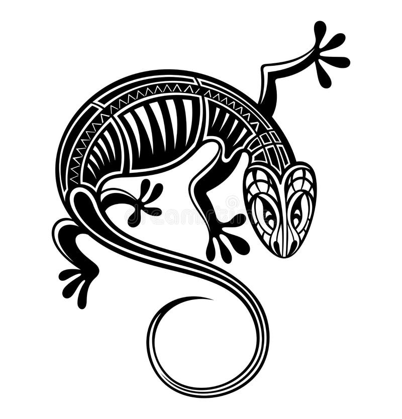 Maori Lizard Flash Tattoo Stock Illustrations – 18 Maori Lizard Flash ...
