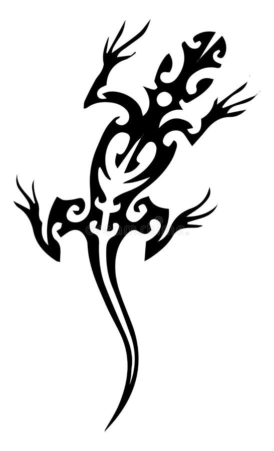 Maori Lizard Tattoo