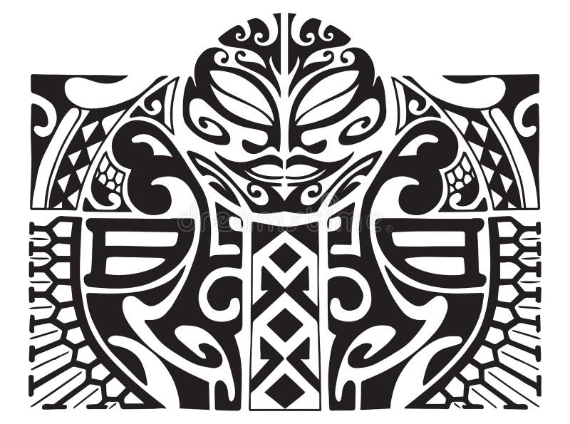 Maori Sun Tattoo Flash. Set of Labels and Elements. Vector Set ...