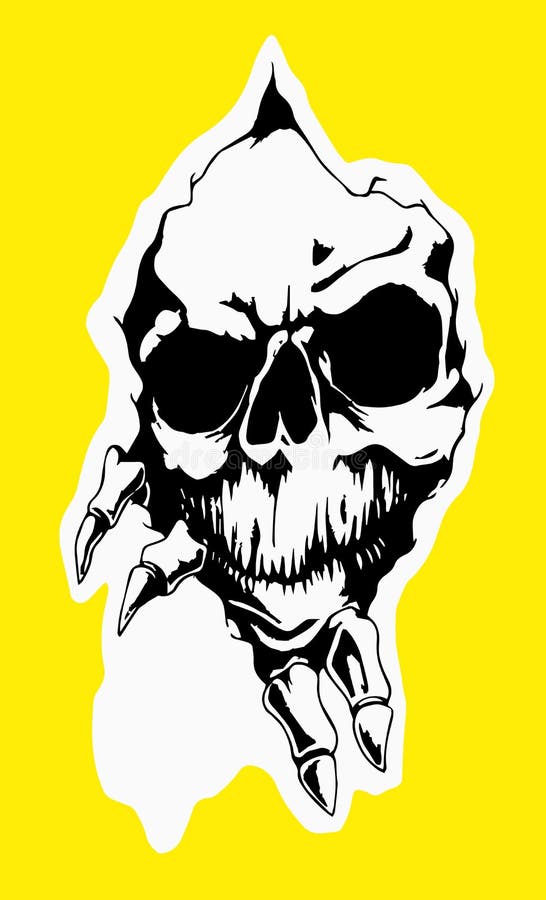 Skull Sticker. Set of Labels and Elements. Vector Set Illustration ...