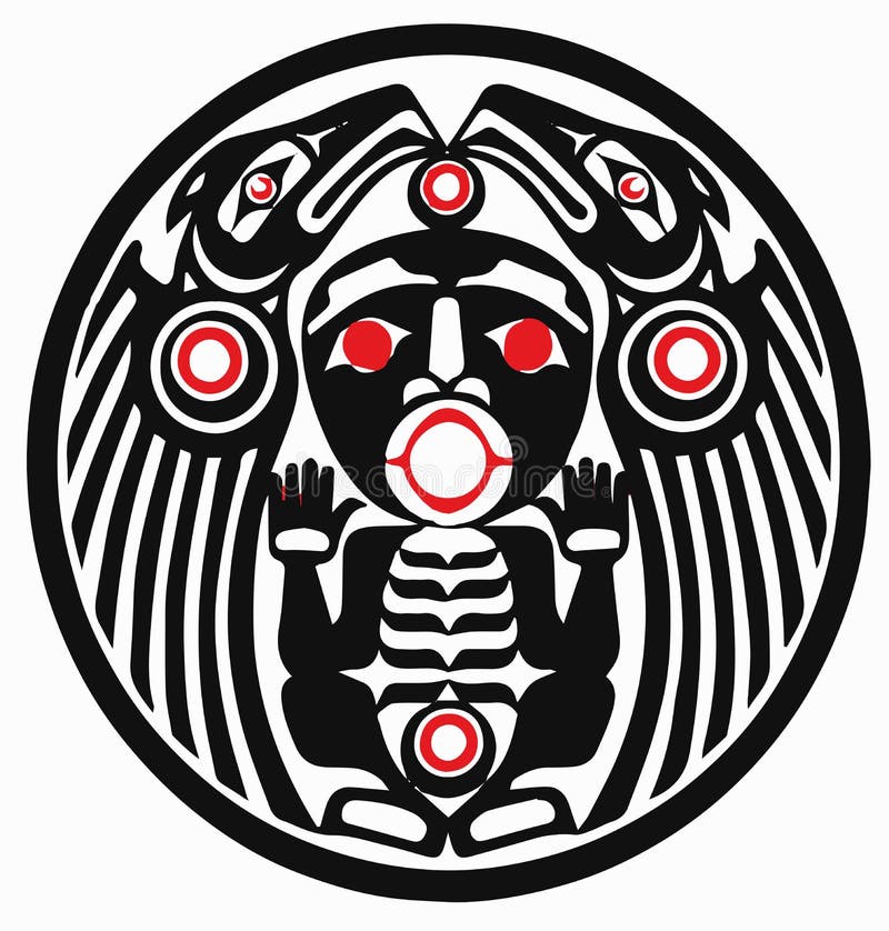 Traditional Heida Indians Tattoo Flash. Stock Vector - Illustration of ...