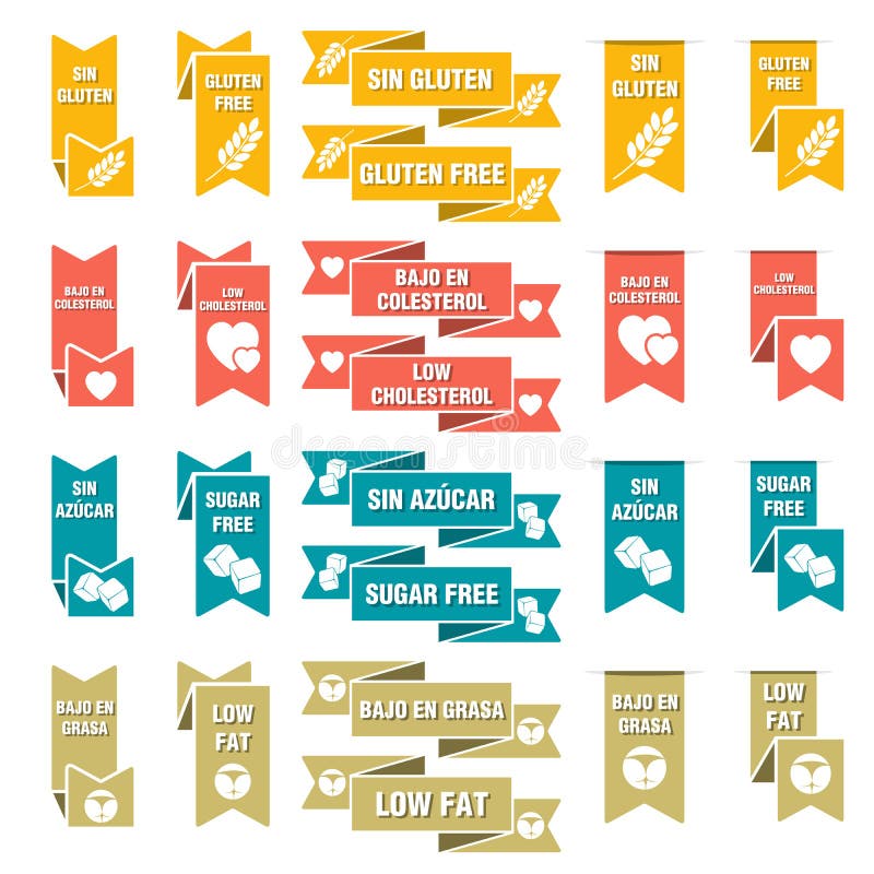 Food Nutrition Labels Vector Stock Vector - Illustration of milk ...