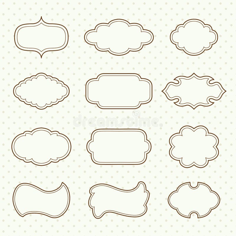 A Set of Labels and Frames. Stock Vector - Illustration of blank ...