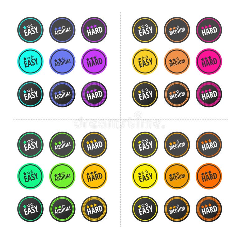 Easy Medium Hard Stock Illustrations – 125 Easy Medium Hard Stock ...