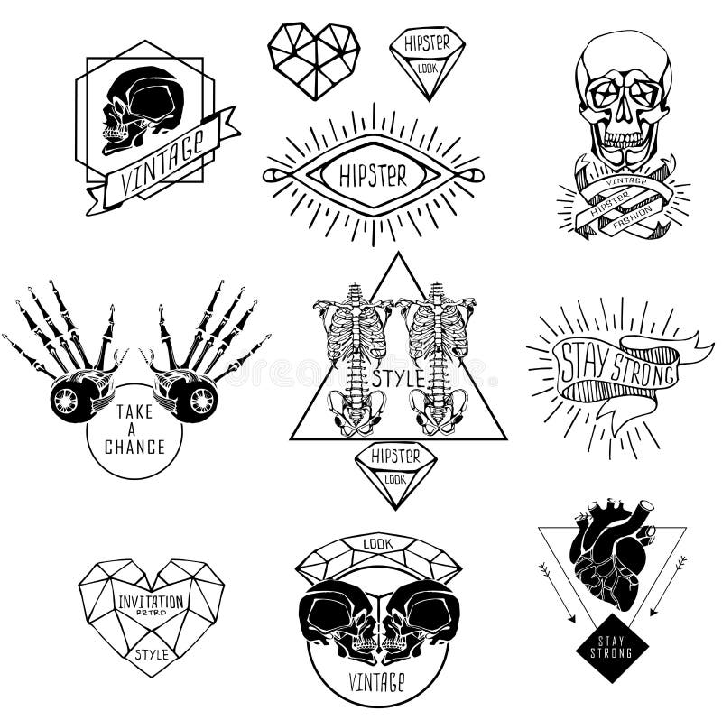 Set of Labels with human stock vector. Illustration of human - 57311299