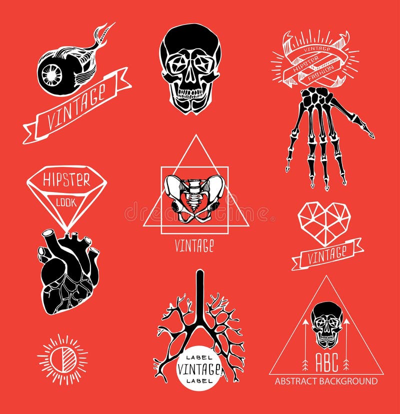 Set of Labels with human stock vector. Illustration of design - 57510726