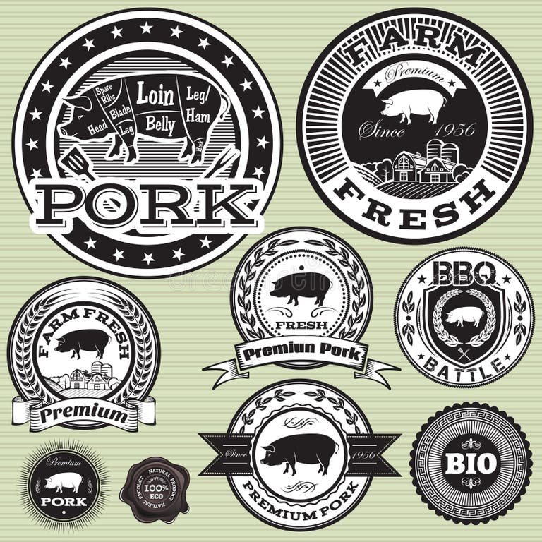 Pig Labels Stock Illustrations – 885 Pig Labels Stock Illustrations ...