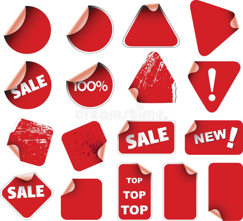 Set of labels and stickers stock vector. Illustration of service - 4990357