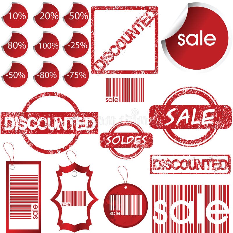 Set of Labels, Tags, Stamps and Stickers Stock Illustration ...