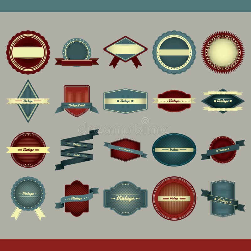 Set of Labels. Vector Illustration Decorative Design Stock Vector ...