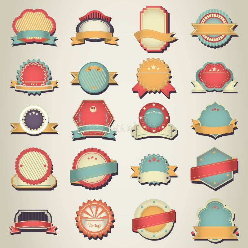 Set of Labels. Vector Illustration Decorative Design Stock Vector ...