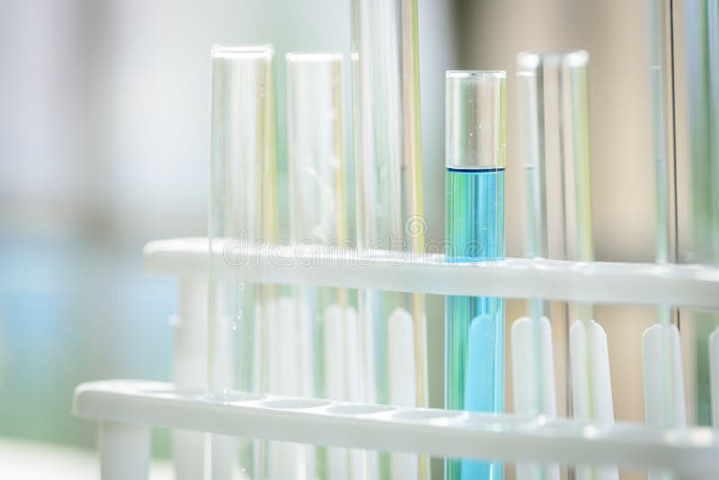 Set of Laboratory Glassware with Colorful in Test Lab Room Stock Image ...