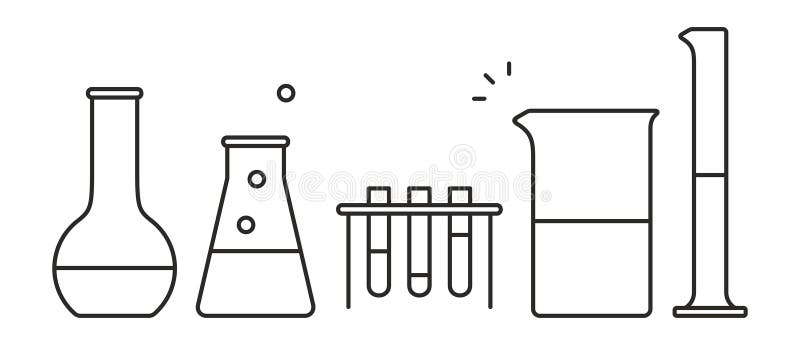 Set of Laboratory Glassware. Vector Illustration Stock Vector ...