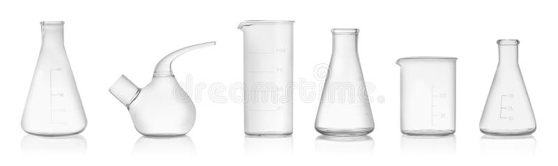 Set of Laboratory Glassware on Background. Banner Design Stock ...