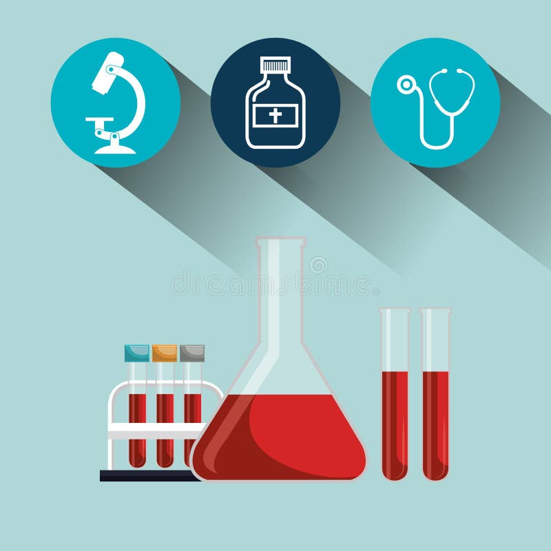 Set Laboratory Services Medical Isolated Stock Illustration ...
