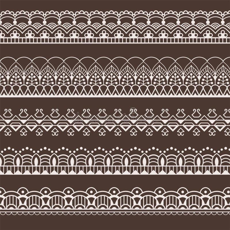 Set of lace borders stock vector. Illustration of home - 44705404