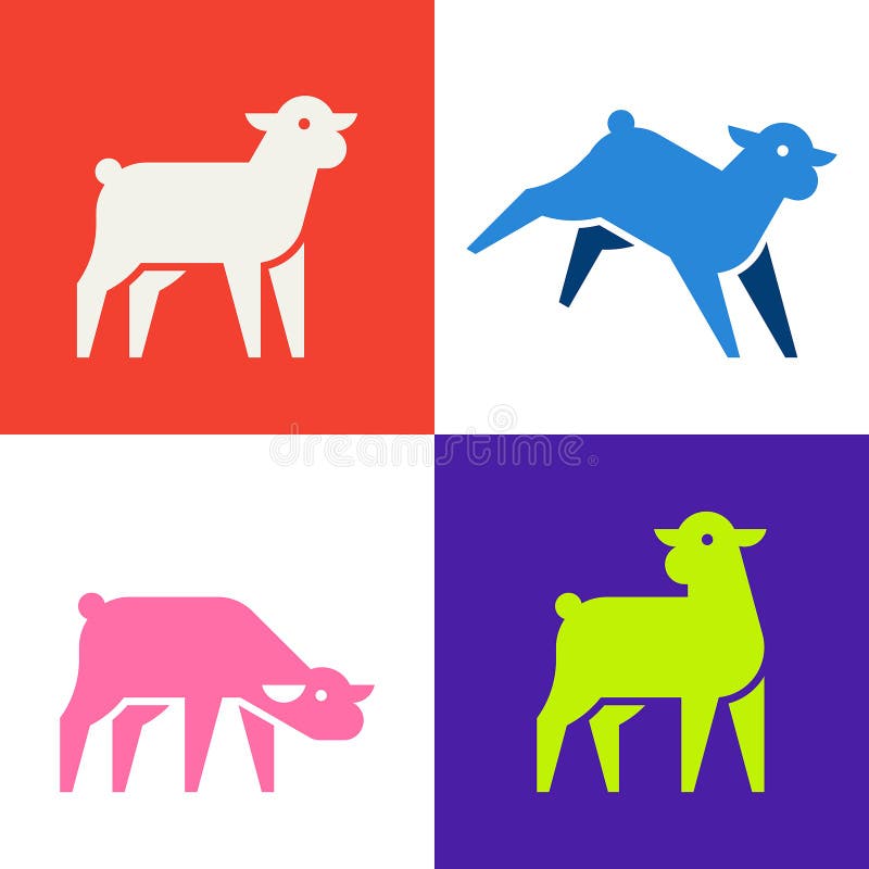Set of Lamb, Lamb Logo stock vector. Illustration of lamb - 260022772