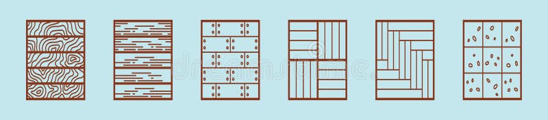 Set of Laminate Cartoon Icon Design Template with Various Models ...