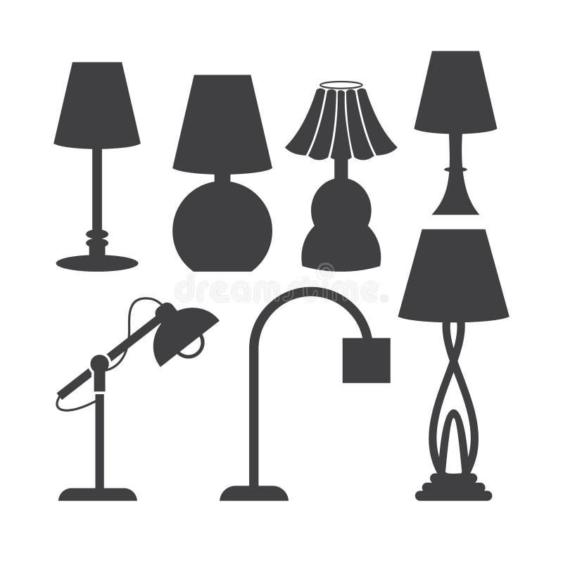 A Set of Lamp Logo , a Set of Light Logo Stock Vector - Illustration of ...