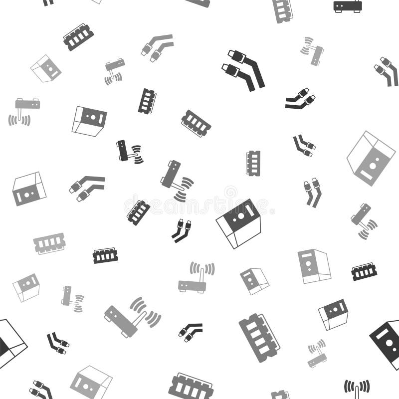 Set Lan Cable Network Internet Ram Random Access Memory Case Of Computer And Router Wi Fi