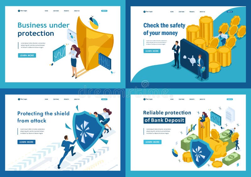 Isometric Money Protection, Saving, Preservation Stock Vector ...