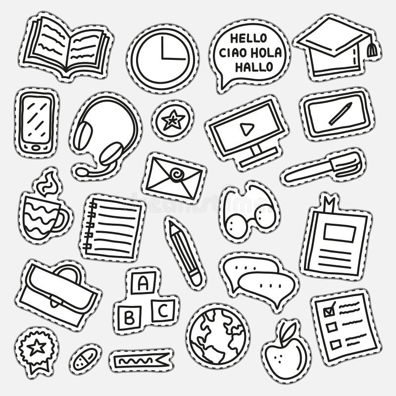 Uncolored Stickers Stock Illustrations – 25 Uncolored Stickers Stock ...