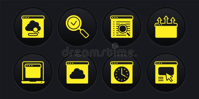 Set Laptop with Browser Window, Browser, Cloud Technology Data Transfer ... Set Laptop with Browser Window, Browser, Cloud Technology Data Transfer ...