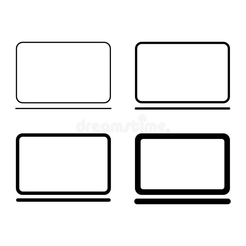 Set of Laptop Flat Web Icon, Notebook Computer Technology Symbol ... Set of Laptop Flat Web Icon, Notebook Computer Technology Symbol ...
