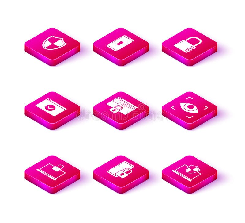 Padlock And HTTPS Word. Internet Safety Concept. Stock Illustration ...