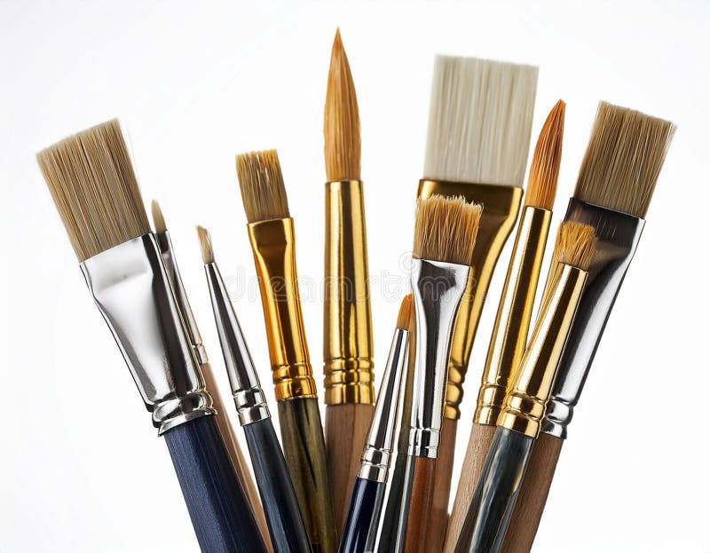 Large Brushes Set stock illustration. Illustration of brush - 335448604