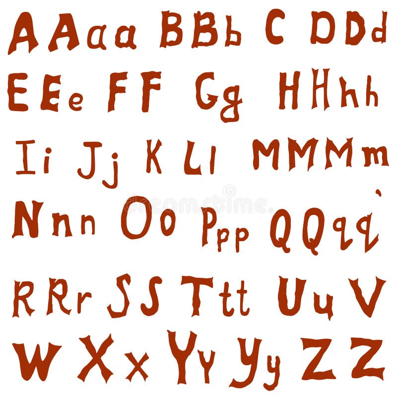 Set of Large Letters for Writing Texts Stock Illustration ...