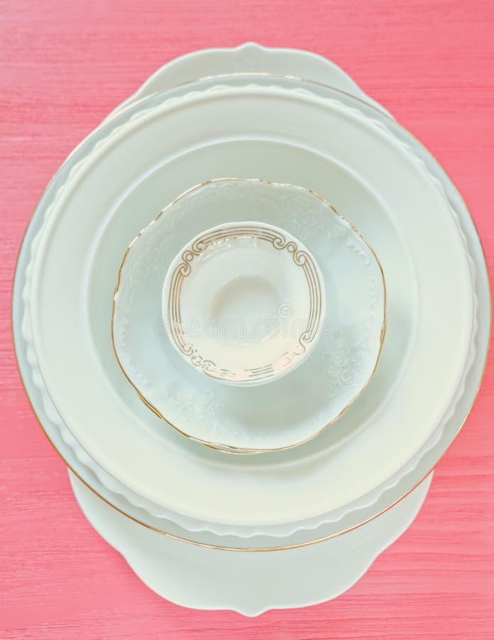 A Set of Large and Small Bowls Porcelain Stock Photo - Image of small ...