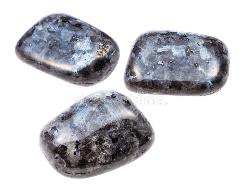 Set of Larvikite Norwegian Labradorite Gemstones Stock Photo - Image of ...