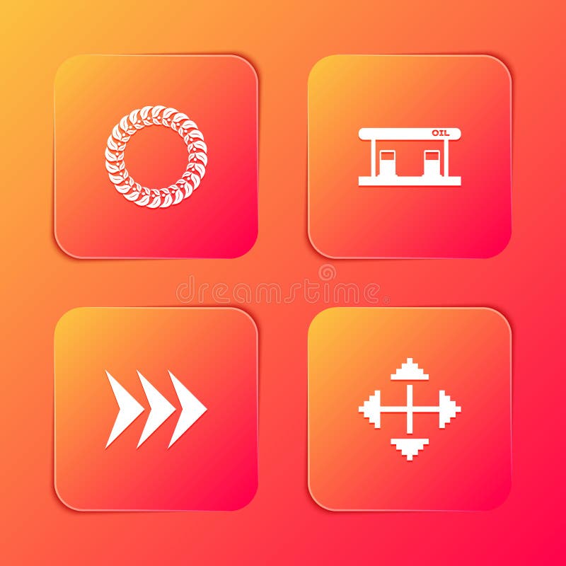 Set Laurel Wreath, Gas Filling Station, Arrow and Pixel Arrows Four ... Set Laurel Wreath, Gas Filling Station, Arrow and Pixel Arrows Four ...