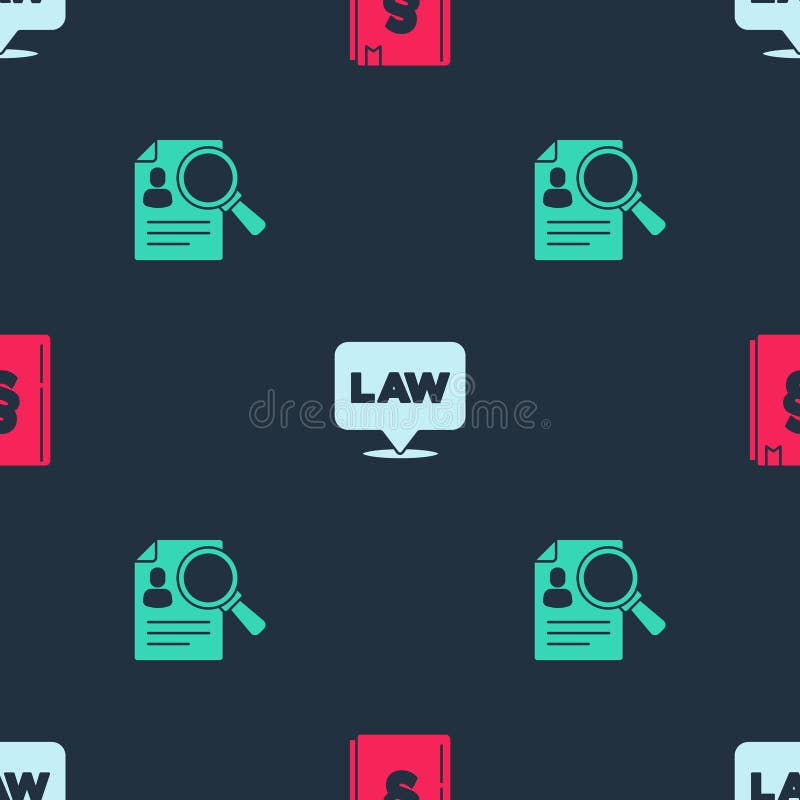 Set Law Book, Location Law and Paper Analysis Magnifying on Seamless ...