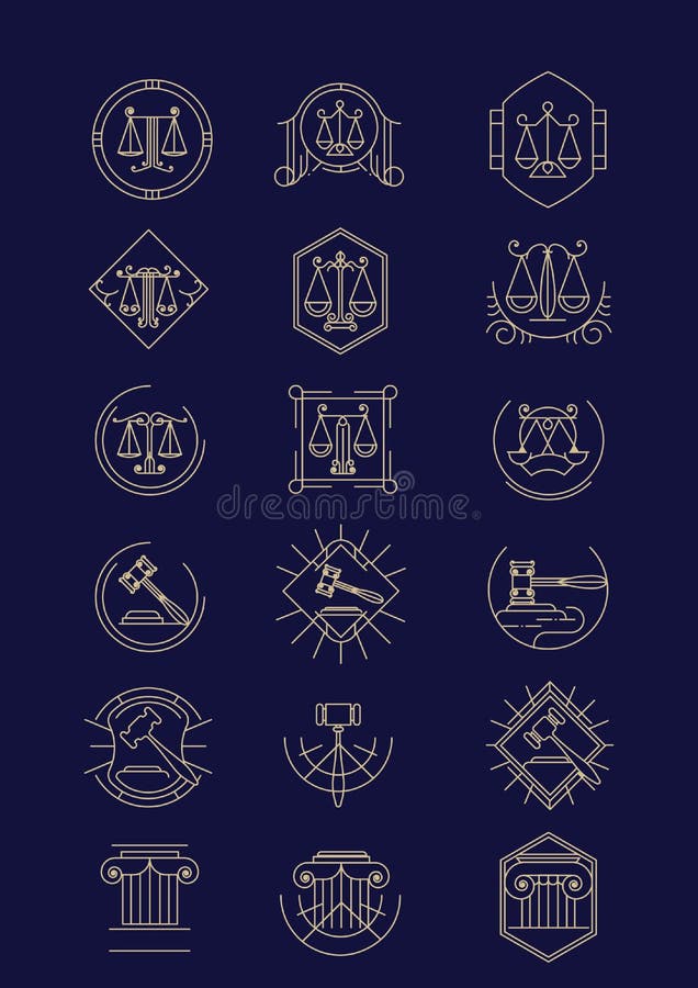 Basic Vector Icons Law Scale Justice Stock Illustrations – 16 Basic ...
