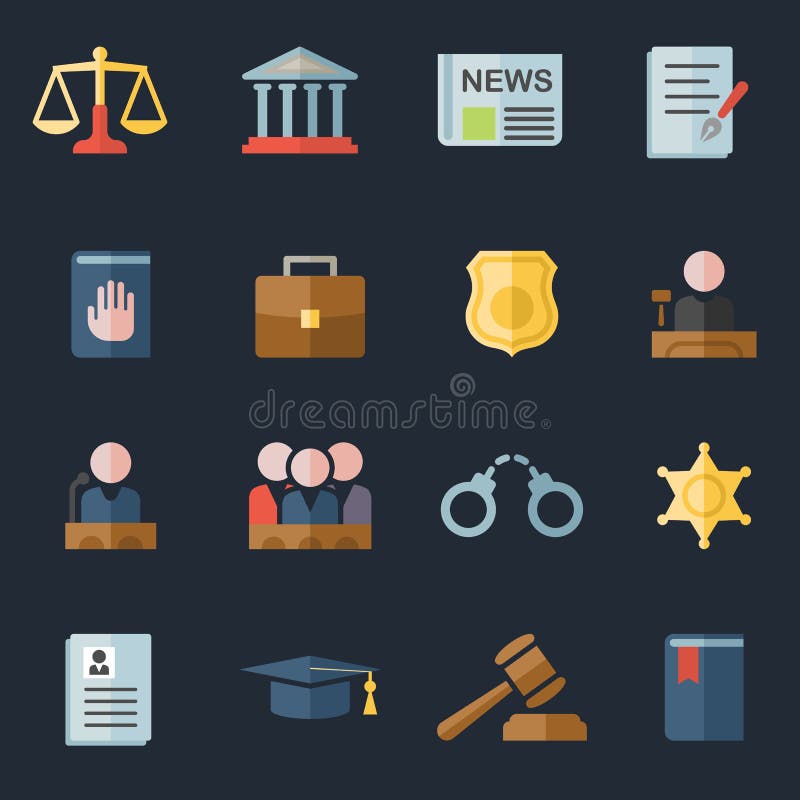 Law icon set stock vector. Illustration of icon, house - 46213916