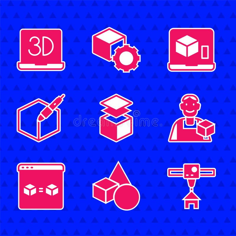 Shapes Printer Stock Illustrations – 669 Shapes Printer Stock ...