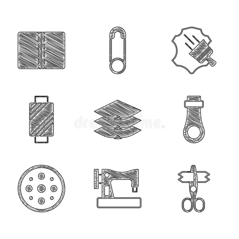 Sewing Leather Machine Sketch Stock Illustrations 35 Sewing Leather