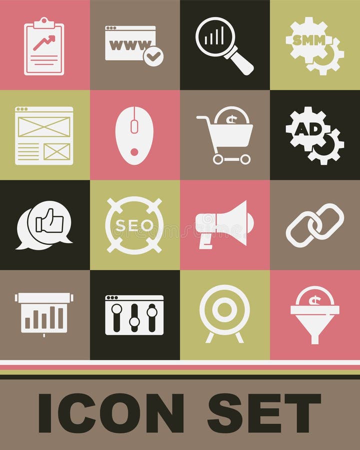 Set Lead Management, Chain Link, Advertising, Magnifying Glass and ... Set Lead Management, Chain Link, Advertising, Magnifying Glass and ...
