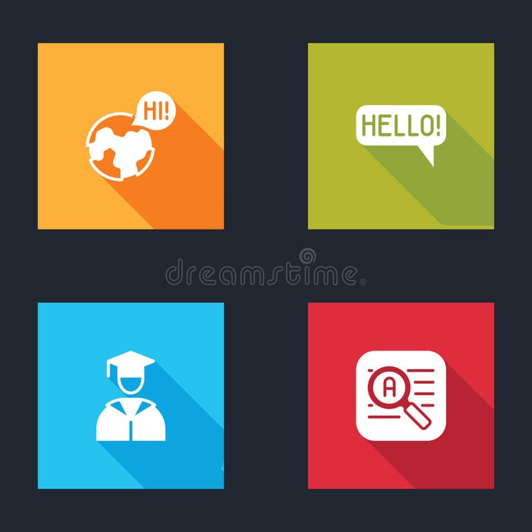Set Learning Foreign Languages, Hello Different, Graduate and ...