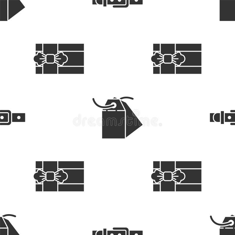 Set Leather Belt, Blank Label Template Price Tag and Gift Box on ...