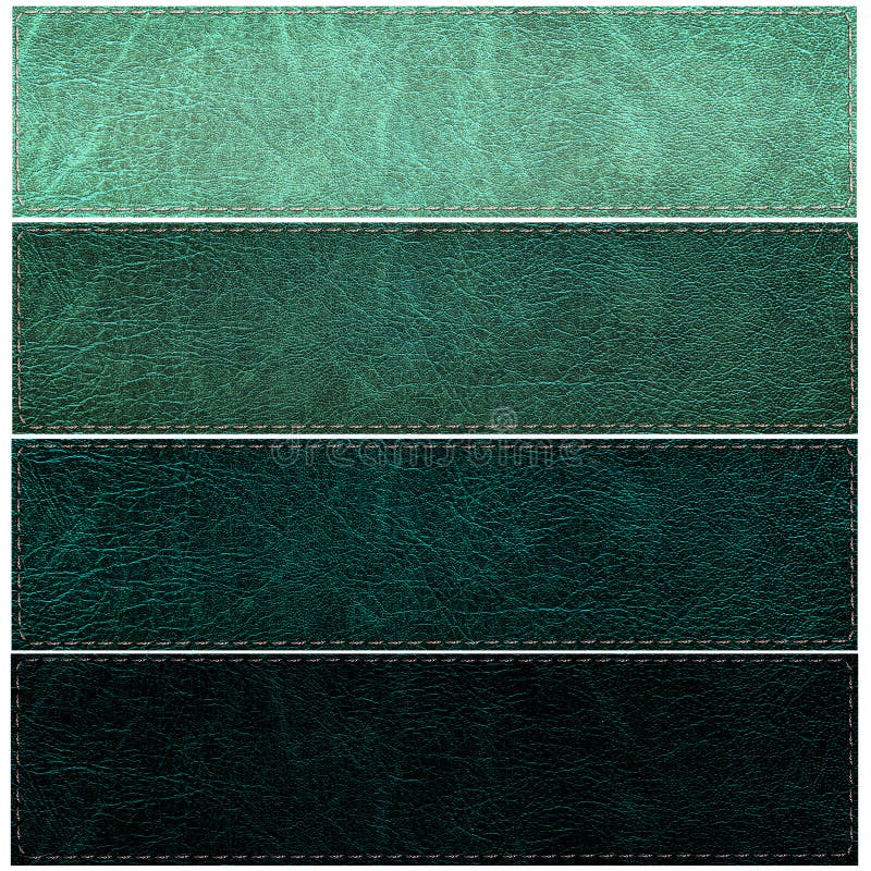Set of Leather Labels of Different Colors Stock Image - Image of ...