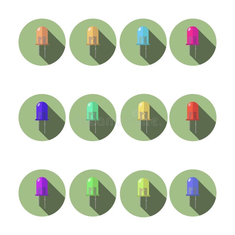 Set of LED stock vector. Illustration of glittering, electronic - 69868966