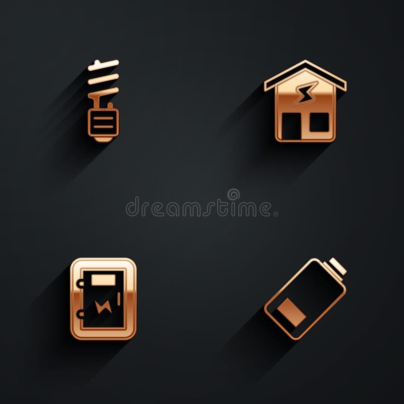 Set LED Light Bulb, Smart Home, Electrical Panel and Battery Charge ...