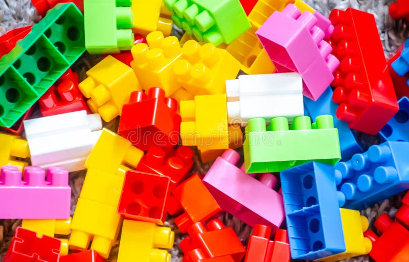 Set of Lego Blocks from a Child`s Play Area Stock Photo - Image of ...